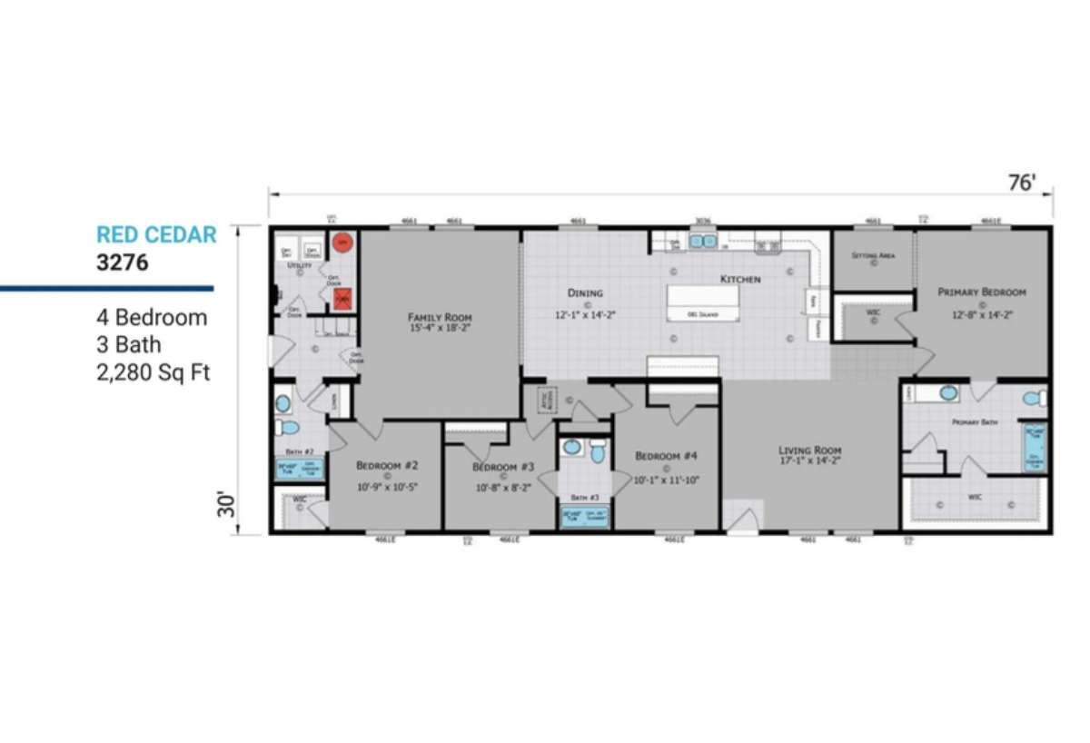 Paramount Modular Red Cedar 3276 by Redman Homes Topeka - OMHA